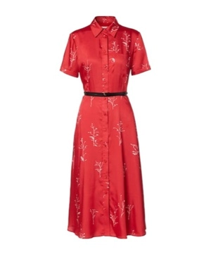 Altuzarra Kiera Printed Silk Midi Dress - Red