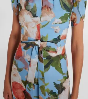 Erdem Floral Silk Voile Midi Dress