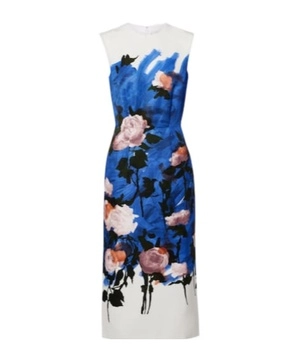 Erdem Floral Cotton-blend Midi Dress - Blue