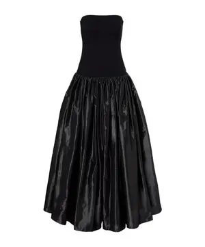 Coperni Loose Pleated Dress Skirt - Black