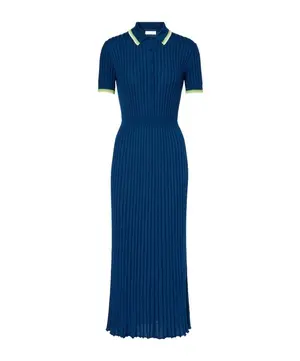 Gabriela Hearst Eyot Cashmere And Silk Midi Dress - Blue