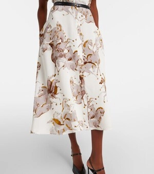 Altuzarra Kiera Printed Silk Shirt Dress - Nude