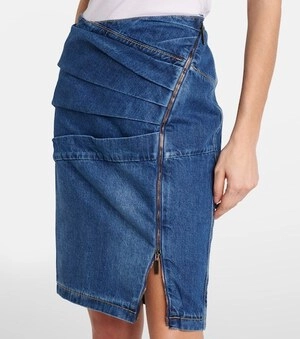 NENSI DOJAKA Denim Midi Skirt