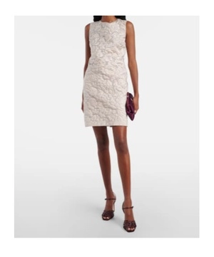 Carolina Herrera Lamé Shift Dress