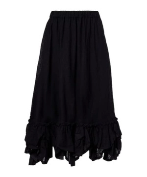 Comme Des Garçons Wool-blend Midi Skirt - Black