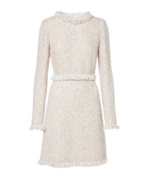 Giambattista Valli Tassel Boucle Mini Dress - White
