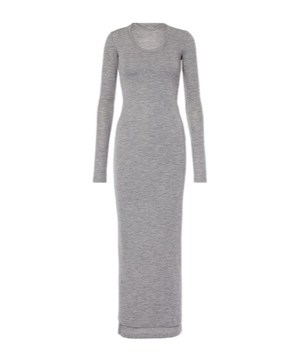 JIL SANDER Virgin Wool Midi Dress - Gray