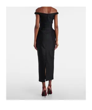 Magda Butrym Off-shoulder Cotton Bustier Dress