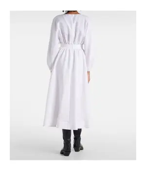 Gabriela Hearst Ahmose Linen Maxi Dress - White