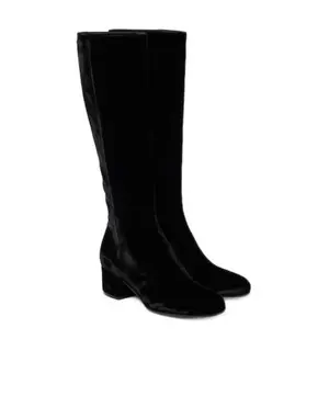 GIANVITO ROSSI Velvet Knee-high Boots - Black