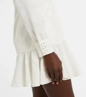 Alessandra Rich Floral Jacquard Minidress With Bow Detail