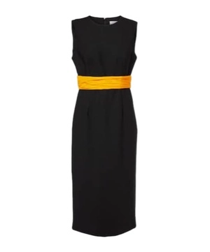 Carolina Herrera Wool Cocktail Dress - Black