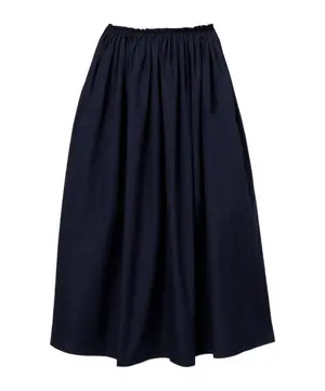 Gabriela Hearst Chiara Cotton Midi Skirt - Blue