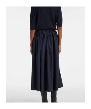 Gabriela Hearst Chiara Cotton Midi Skirt - Blue