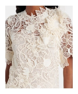 Oscar De La Renta Floral Lace Minidress