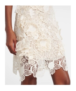 Oscar De La Renta Floral Lace Minidress