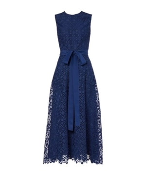 Elie Saab Bow-detail Macramé Midi Dress