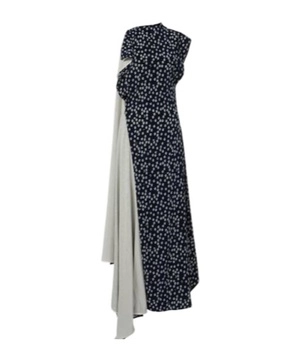 Proenza Schouler Devyn Floral Draped Maxi Dress - Black