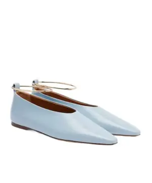 JIL SANDER Leather Ballet Flats - Blue
