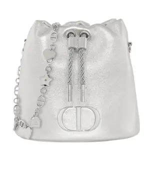 Dior Drawstring Shoulder Bag - Silver