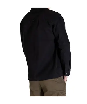 Tommy Hilfiger Long Sleeve Chore Jacket With Embroidered Logo - Black