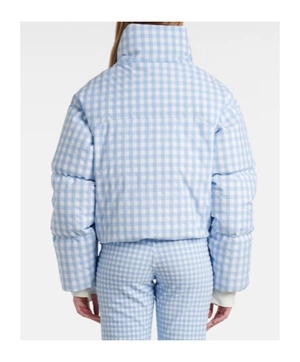 Cordova Plaid Long-sleeved Down Jacket