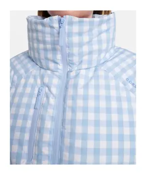 Cordova Plaid Long-sleeved Down Jacket