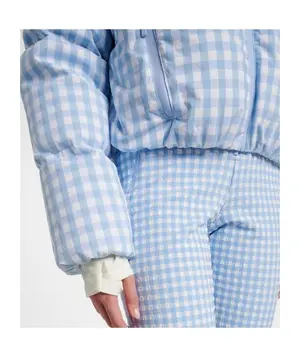 Cordova Plaid Long-sleeved Down Jacket