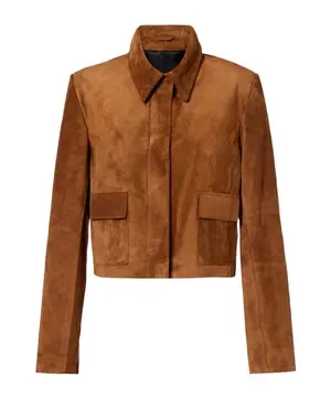 Nour Hammour Nour Hammour Bleeker Cropped Suede Jacket No