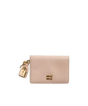 Miu Miu Leather Card Holder - Pink
