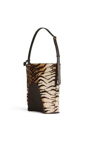 Alaïa Tiger Stripe Print Bucket Bag