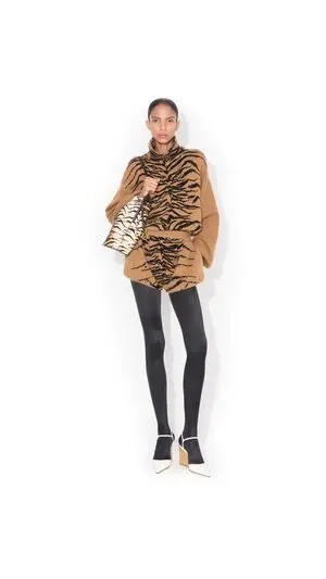 Alaïa Tiger Stripe Print Bucket Bag