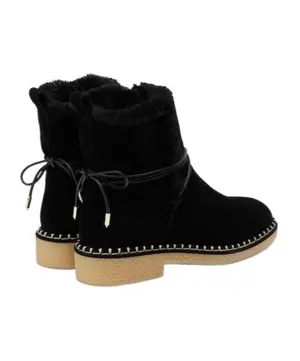 AQUAZZURA Trimmed Suede Ankle Boots