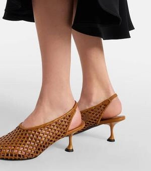 Proenza Schouler Leather Slingback Pumps - Brown