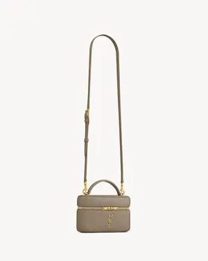 Saint Laurent Gaby Vanity Bag In Lambskin - Light Brown