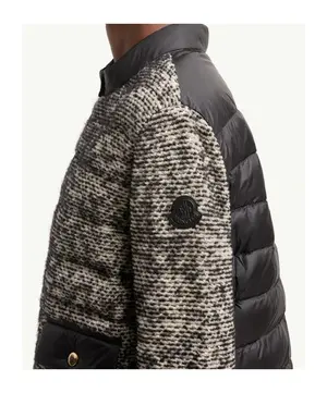 Moncler Wool Alpaca Blend Padded Zip-up Cardigan