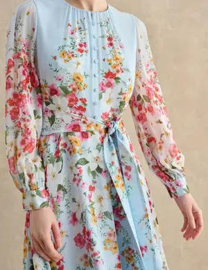 HOBBS LONDON Liberty Silk Midi Dress