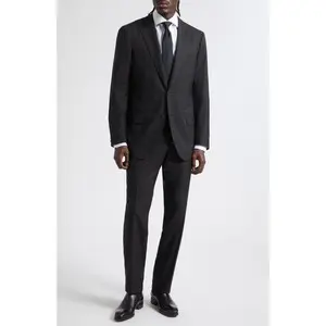 Isaia Sanita Solid Super 160s Wool Suit