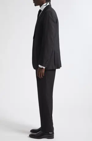 Isaia Sanita Solid Super 160s Wool Suit