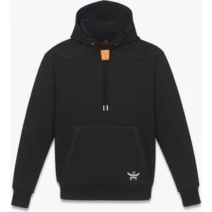 Mcm Logo Stitch Ponte Hoodie - Black