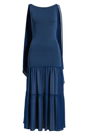 Solid & Striped The Verity Dress Maxi Length, Boatneck, Long Sleeve