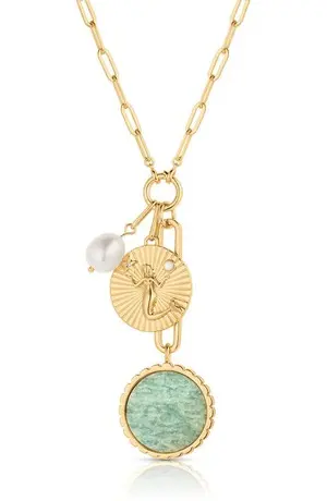 THATCH Paradiso Pink Jade Pendant Necklace