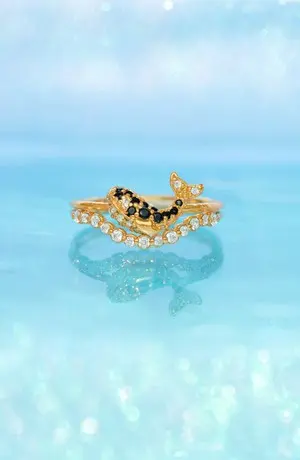 GIRLS CREW Whale Stacking Ring Set