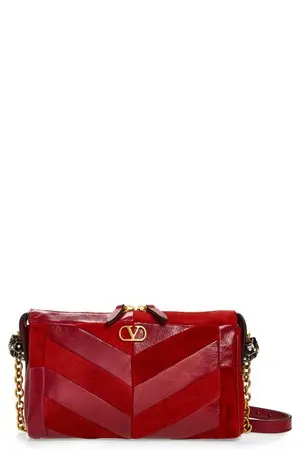 Valentino Garavani Small Leather Shoulder Bag With Panther Detail - Red