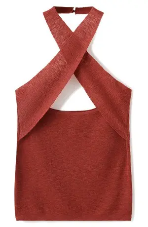 Mango Double Breasted Halter Top