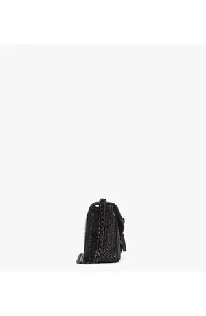 Mcm Travia Quilted Shoulder Bag In Crystal Satin Nylon