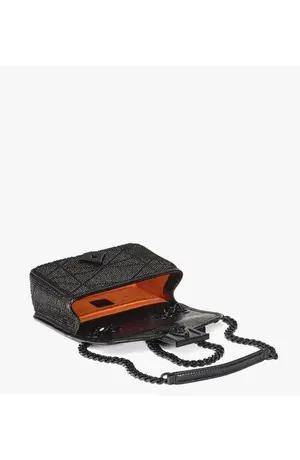 Mcm Travia Quilted Shoulder Bag In Crystal Satin Nylon