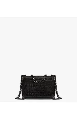 Mcm Travia Quilted Shoulder Bag In Crystal Satin Nylon