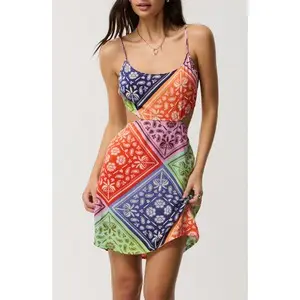 Rip Curl Bossa Nova Cutout Minidress - Blue Multi