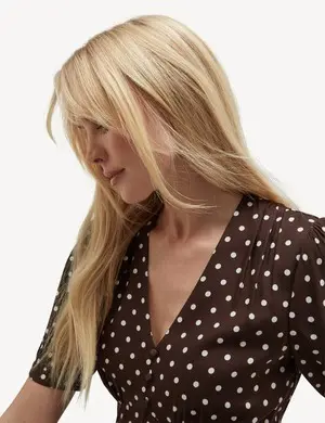 HOBBS LONDON Freya Polka Dot Silk Midi Dress